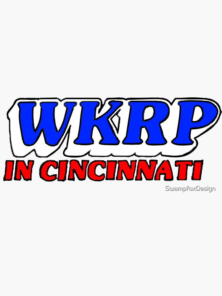 "WKRP In Cincinnati" Sticker for Sale by SwampfoxDesign | Redbubble