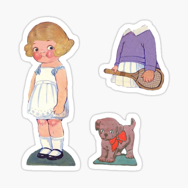 Paper Doll Stickers | Redbubble