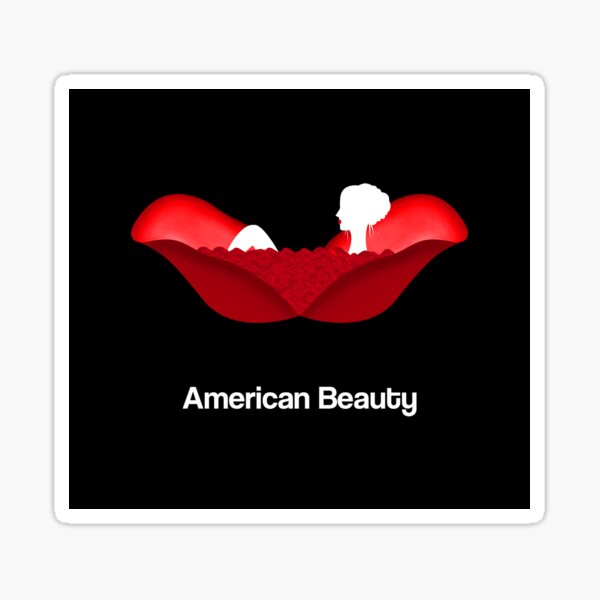 "American beauty movie roses minimalist design" Sticker for Sale by ...