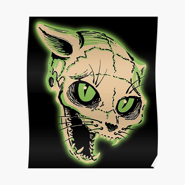"Beistle Cat Skull - Vintage Halloween" Poster for Sale by The-Creeps ...