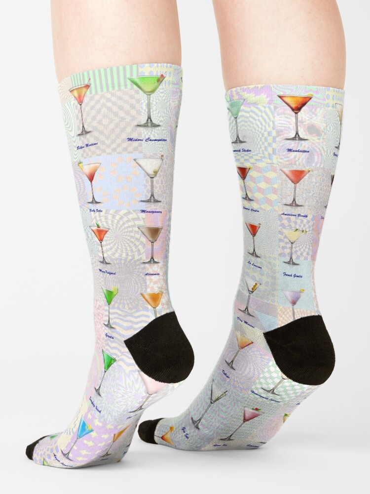"Cocktails" Socks for Sale by Montage-Madness | Redbubble