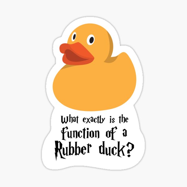 "Function of a Rubber Duck" Sticker for Sale by UnaGale | Redbubble