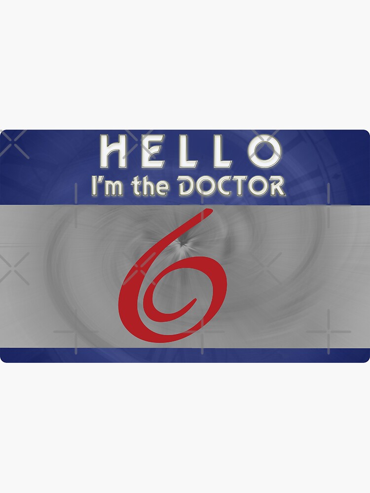 "Hello I'm the (sixth) Doctor" Sticker for Sale by Dante424325 | Redbubble