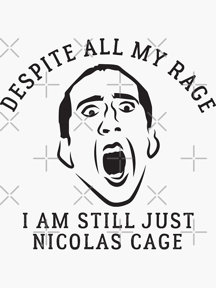 "Despite all my rage" Sticker for Sale by Primotees | Redbubble