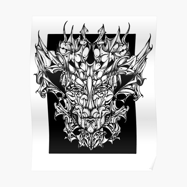 ""Widar", schwarz, weiß, Zeichnung" Poster von Svenwendisch | Redbubble