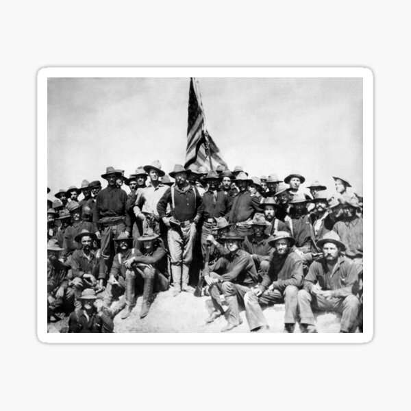 "Teddy Roosevelt And The Rough Riders" Sticker for Sale by ...