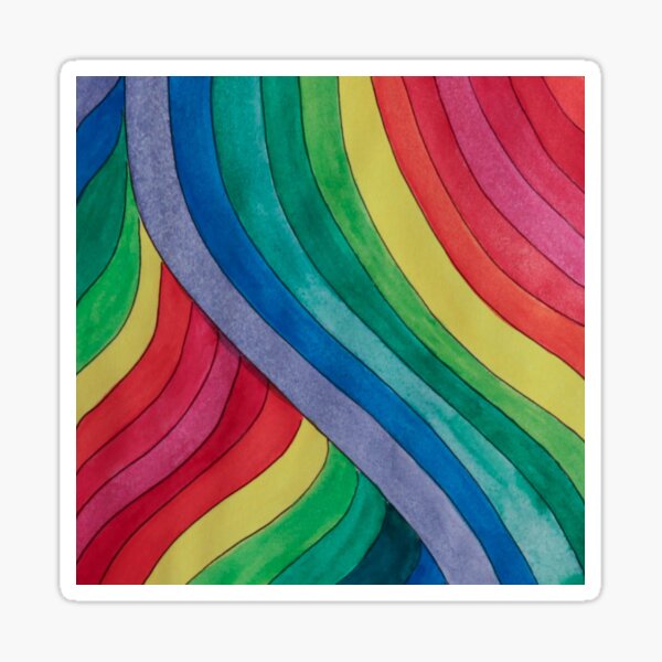 "Rainbow Weave" Sticker by medinacreative | Redbubble
