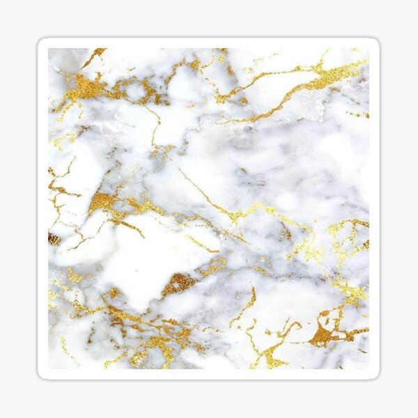 "Gold & White Marble" Sticker for Sale by rosiebrown867 | Redbubble