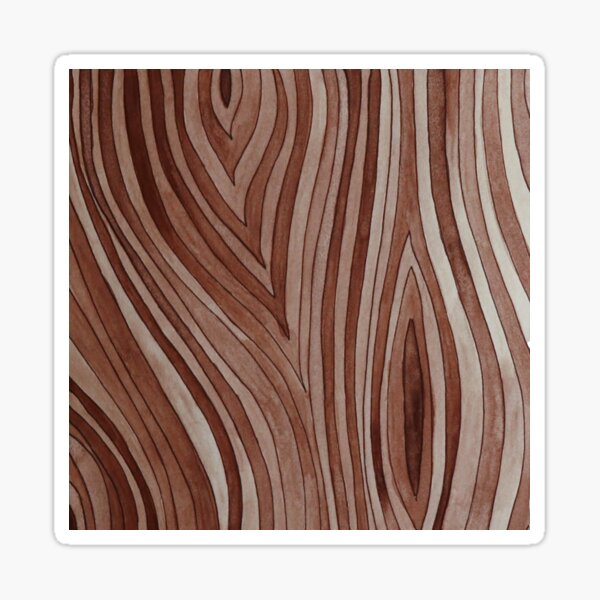 "Brown Wood Grain" Sticker by medinacreative | Redbubble
