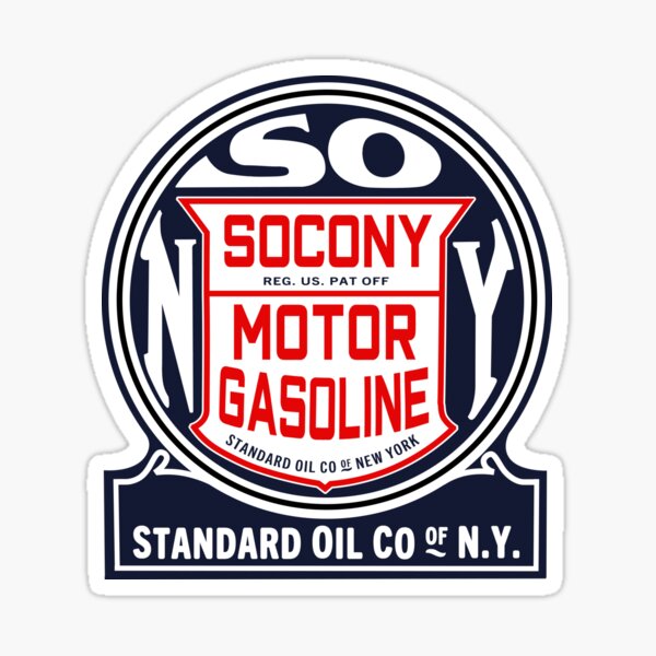 "Socony Motor Gasoline" Sticker by Bloxworth | Redbubble