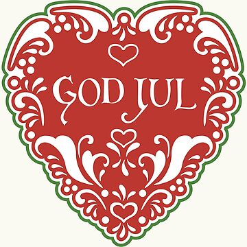 "God Jul , Merry Christas, Swedish Christmas" Sticker for Sale by ...