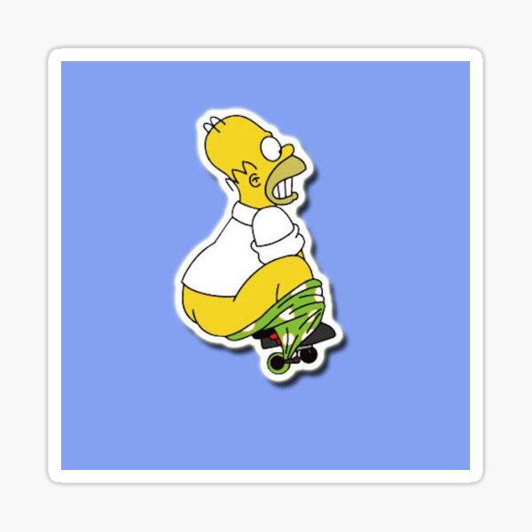 "Homer Pooping" Sticker by KaBoOm69 | Redbubble