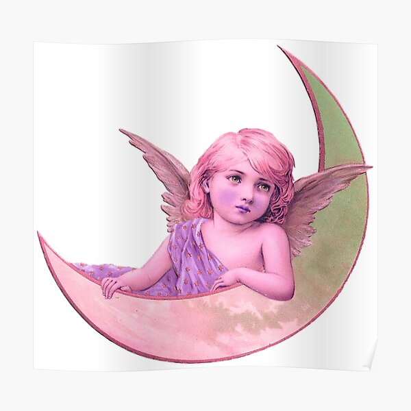 Póster «Vaporwave Pink Angel Estética» de 25vintageplace | Redbubble