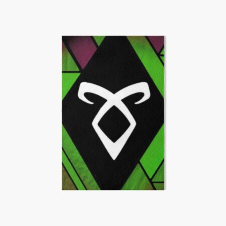 "Angelic Rune Green Stained Glass " Art Board Print for Sale by ...