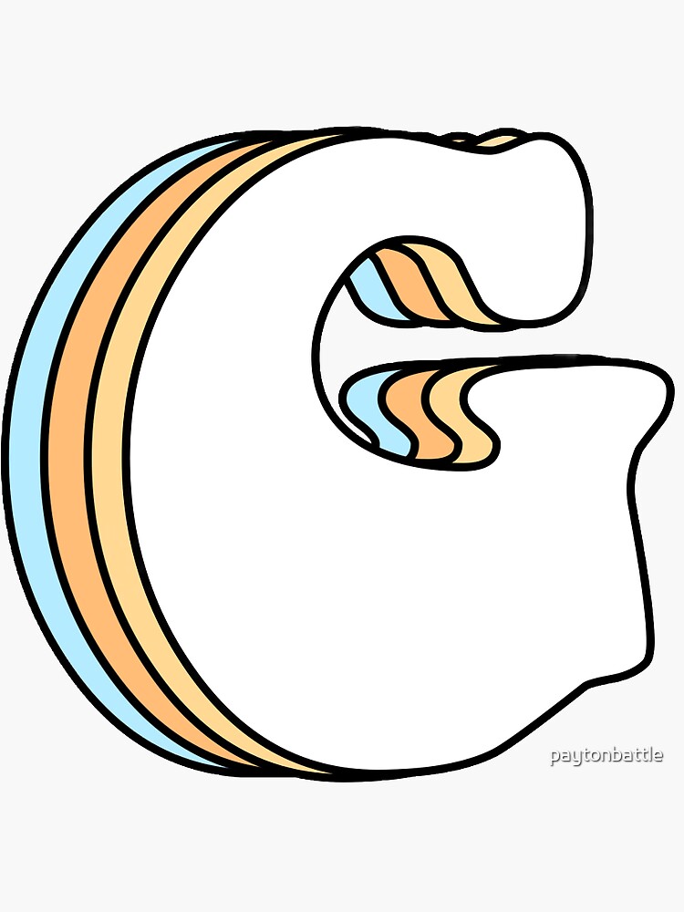 "letter G" Sticker by paytonbattle | Redbubble