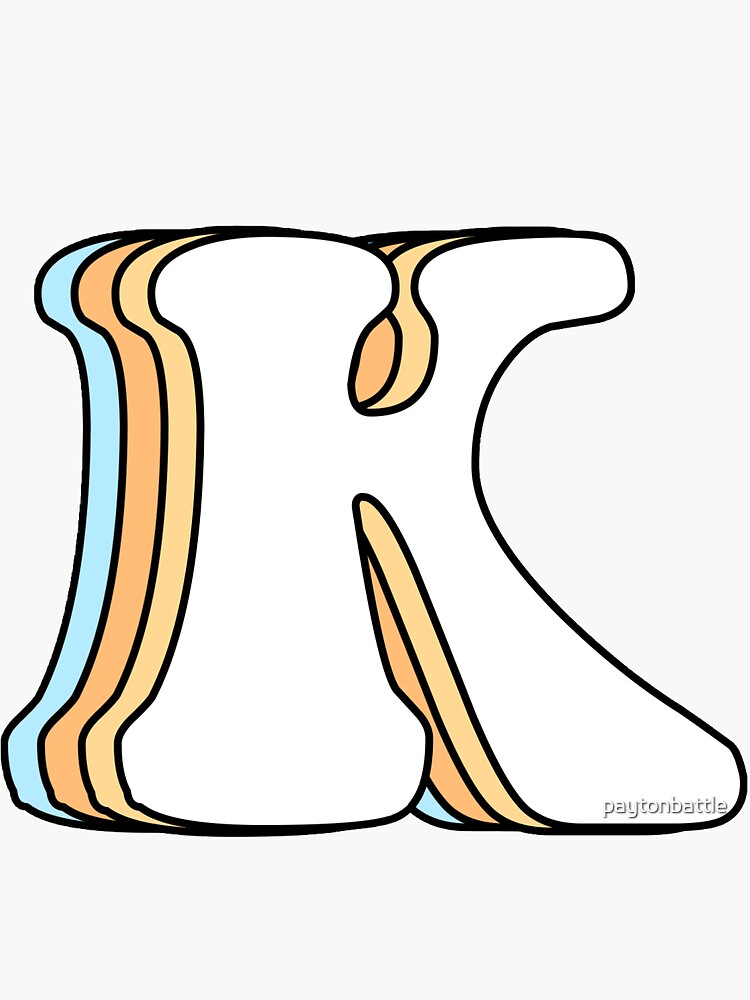 "letter K" Sticker for Sale by paytonbattle | Redbubble