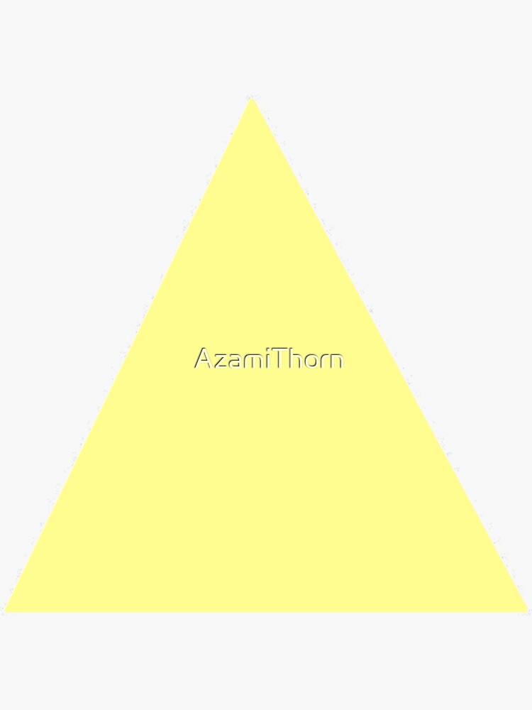 "Pastel Yellow Triangle" Sticker by AzamiThorn | Redbubble