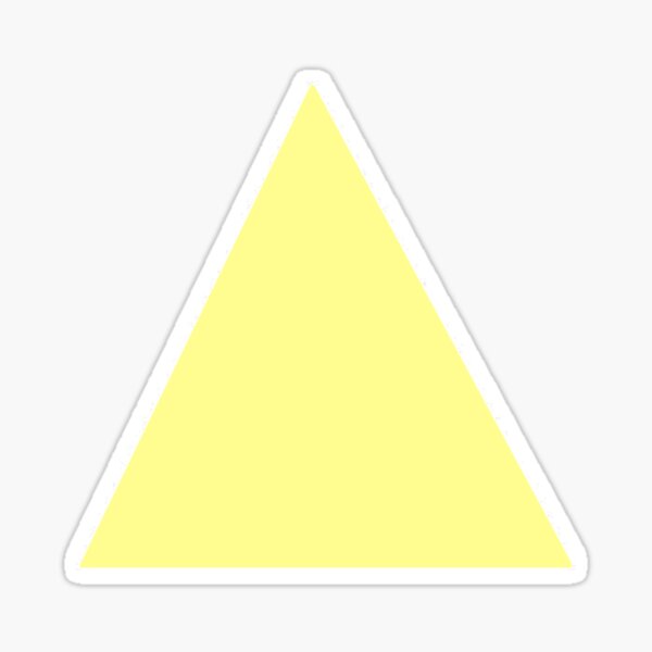 "Pastel Yellow Triangle" Sticker by AzamiThorn | Redbubble