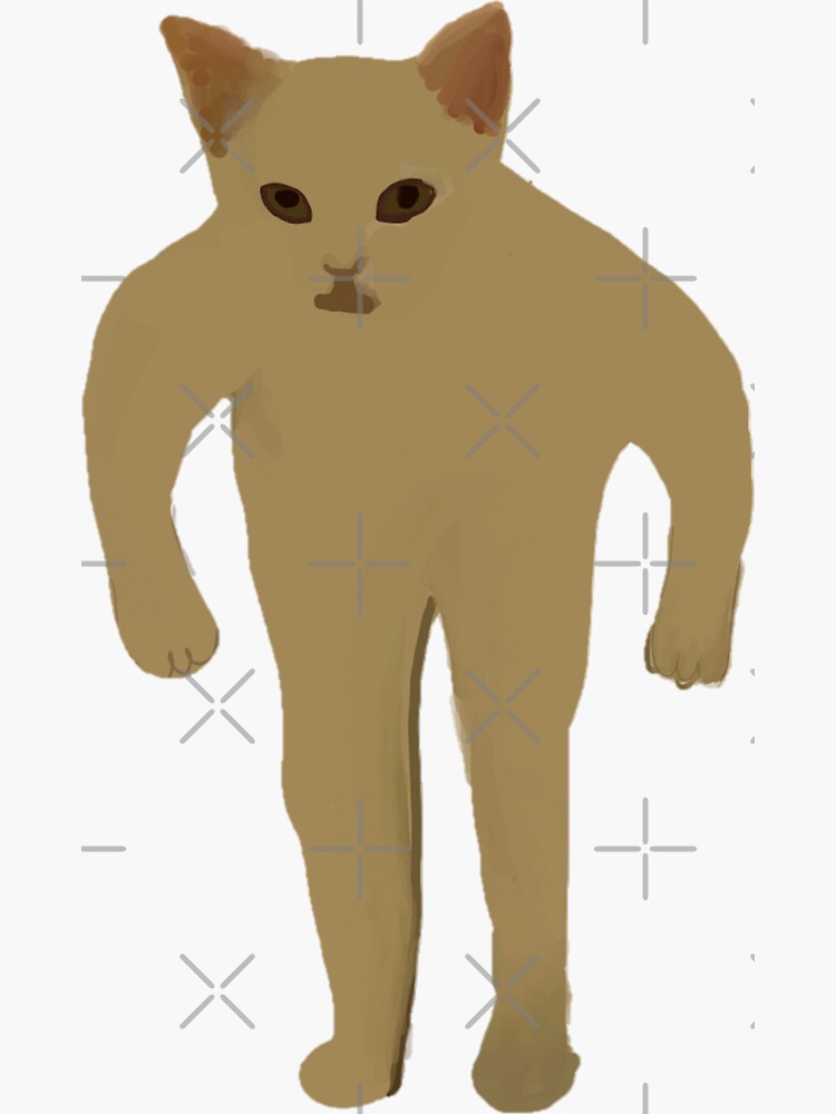 "Buff Cat Meme Katze mit zwei Armen Meme" Sticker von Tumblestwo ...