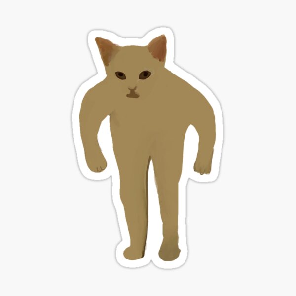 "Buff Cat Meme Katze mit zwei Armen Meme" Sticker von Tumblestwo ...