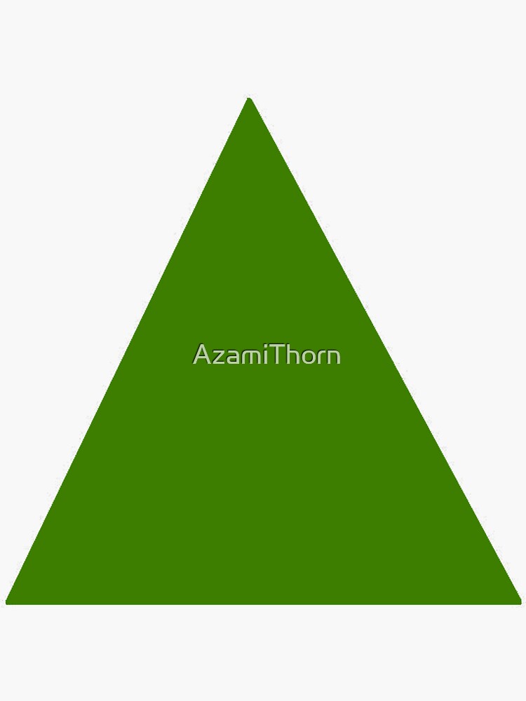"Earth-Tone Lime Triangle" Sticker by AzamiThorn | Redbubble