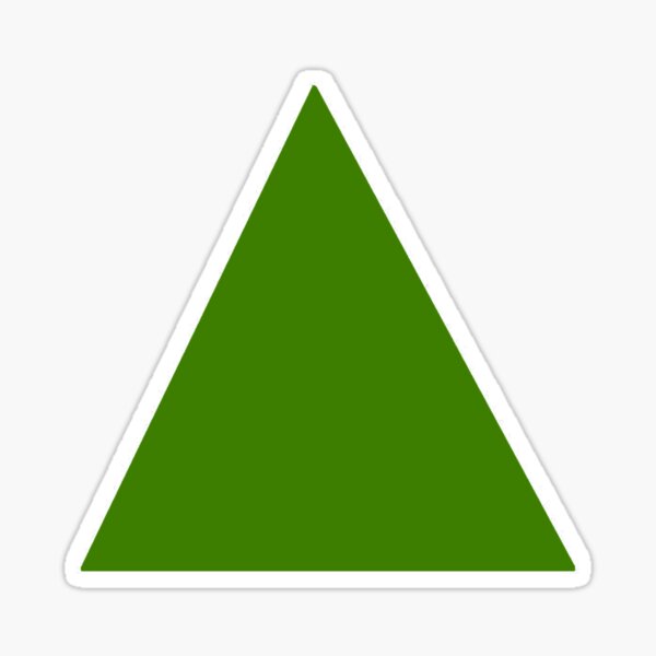 "Earth-Tone Lime Triangle" Sticker by AzamiThorn | Redbubble