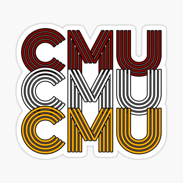 "CMU Central Michigan University Maroon and Gold" Sticker for Sale by ...