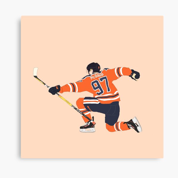 "connor mcdavid goal celly digital drawing" Canvas Print for Sale by ...