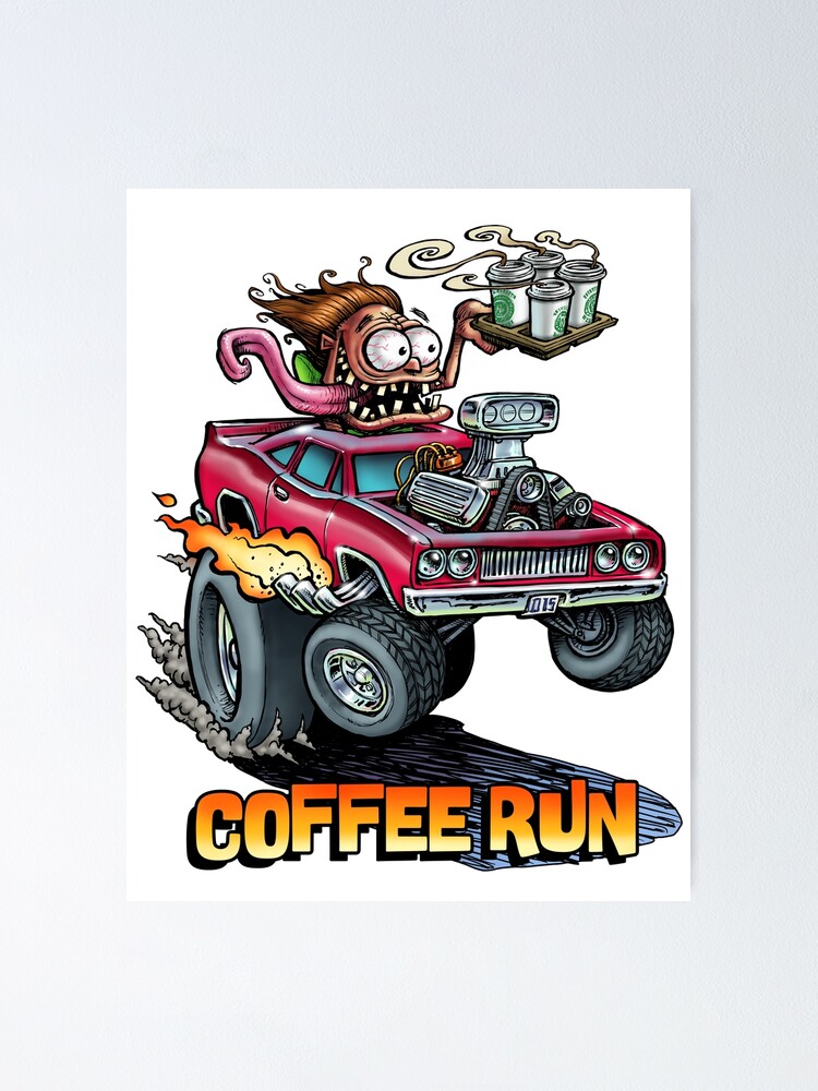 "Coffee Run design" Poster by marshallx | Redbubble