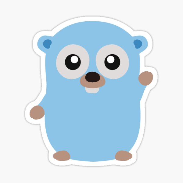 "Golang Cute Gopher with Big Round Eyes" Sticker for Sale by bean-tokyo ...