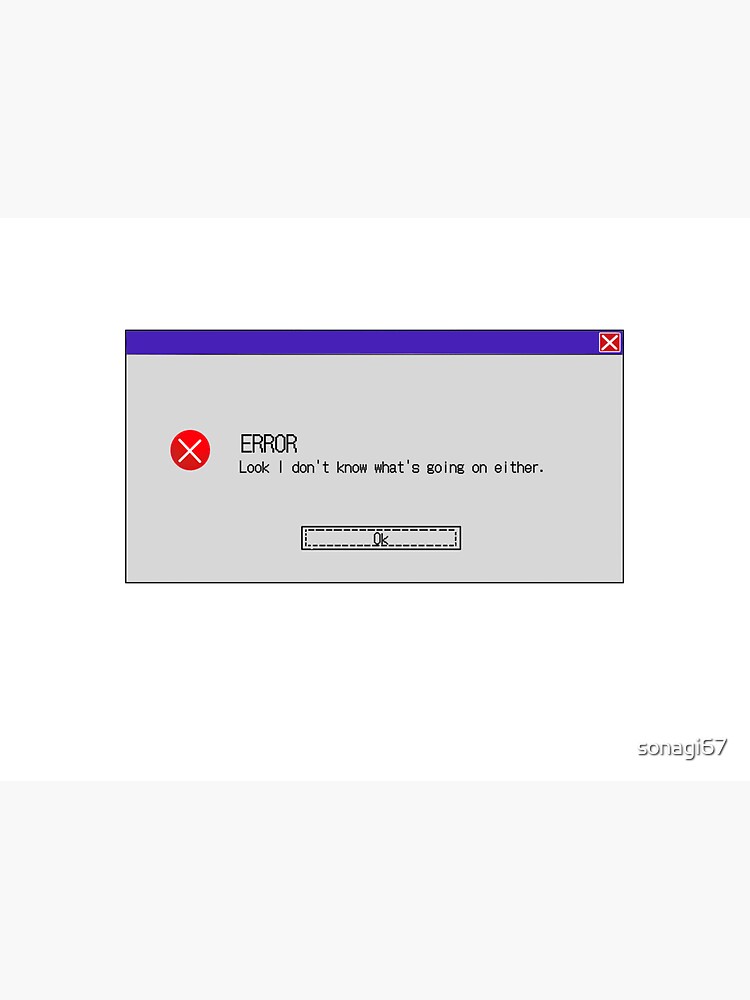 "Retro Error Message Design" Sticker by sonagi67 | Redbubble