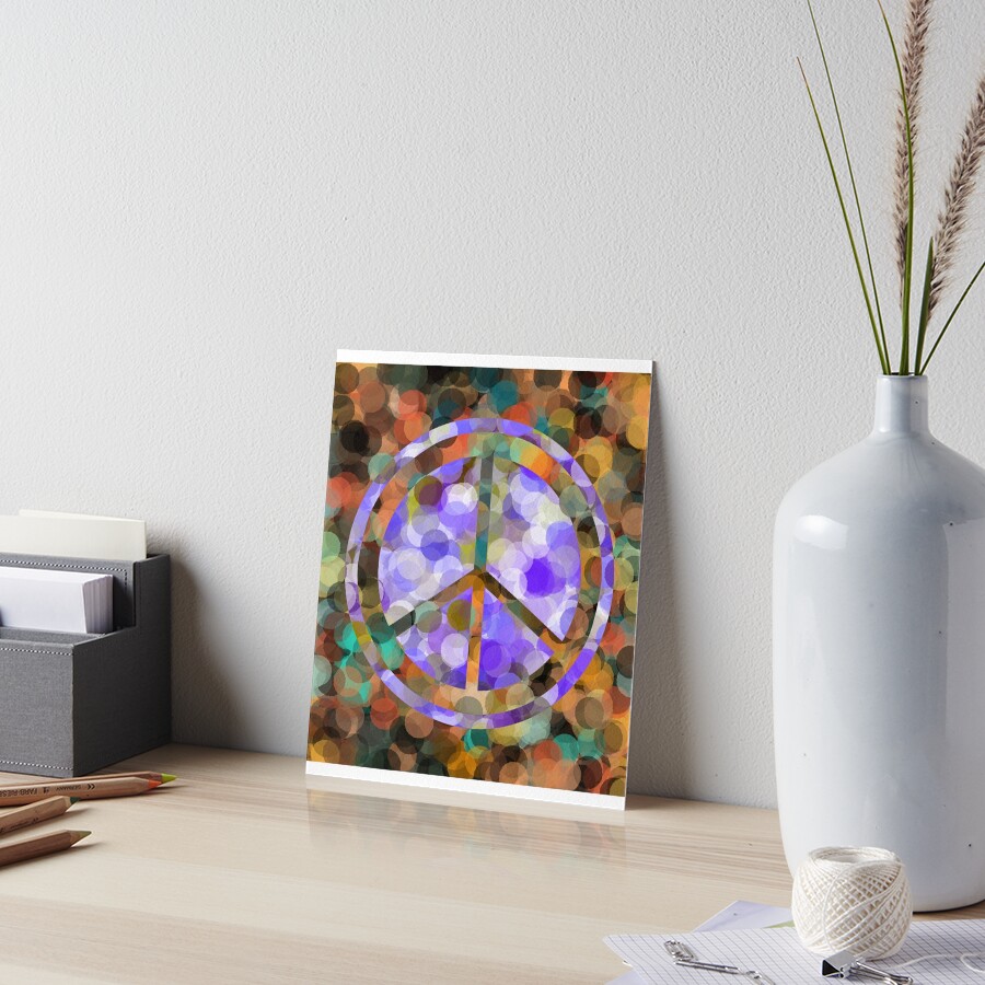 "Peace Sign Abstract Artwork" Art Board Print by Alondra | Redbubble