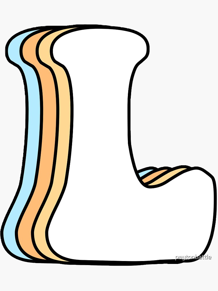 Pegatina for Sale con la obra «letra l» de paytonbattle | Redbubble