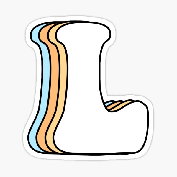 "letter L" Sticker for Sale by paytonbattle | Redbubble
