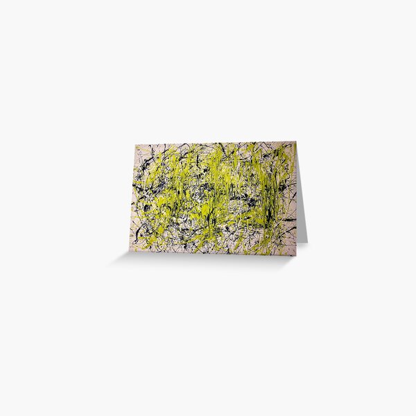 "Abstract Jackson Pollock Painting Titled: Dancing Wild" Greeting Card ...