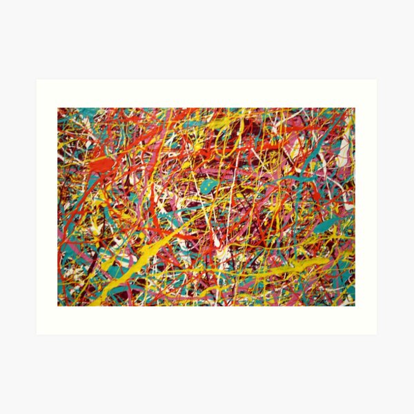 "Modern Abstract Jackson Pollock Painting Original Art " Art Print for ...