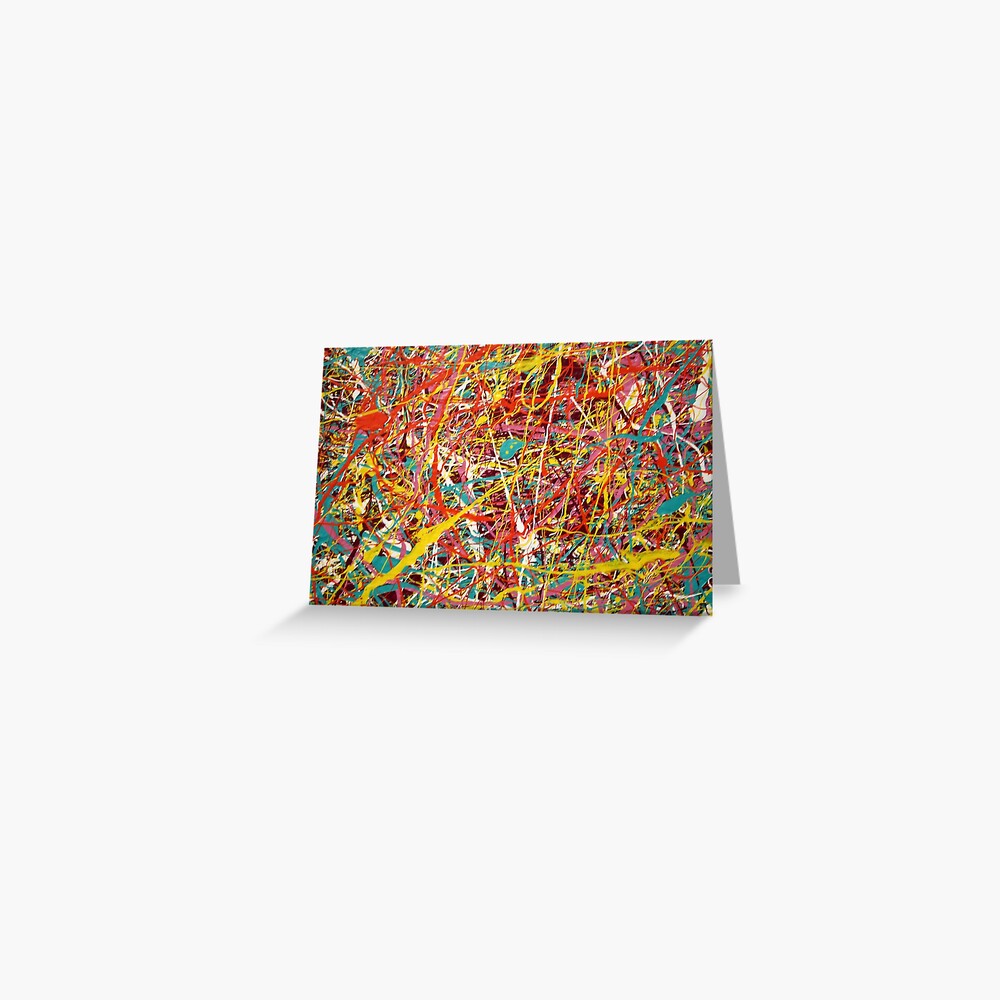 "Modern Abstract Jackson Pollock Painting Original Art " Greeting Card ...