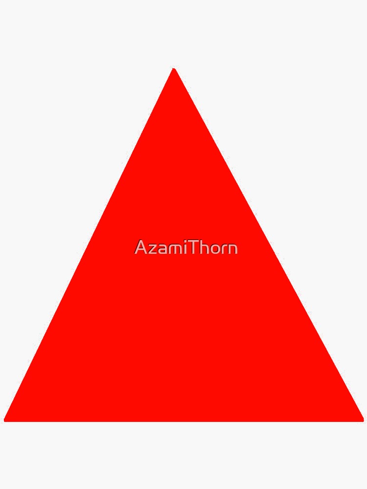 "Vibrant Red Triangle" Sticker for Sale by AzamiThorn | Redbubble