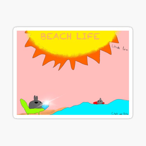 "Beach Life" Sticker for Sale by orangesausage | Redbubble