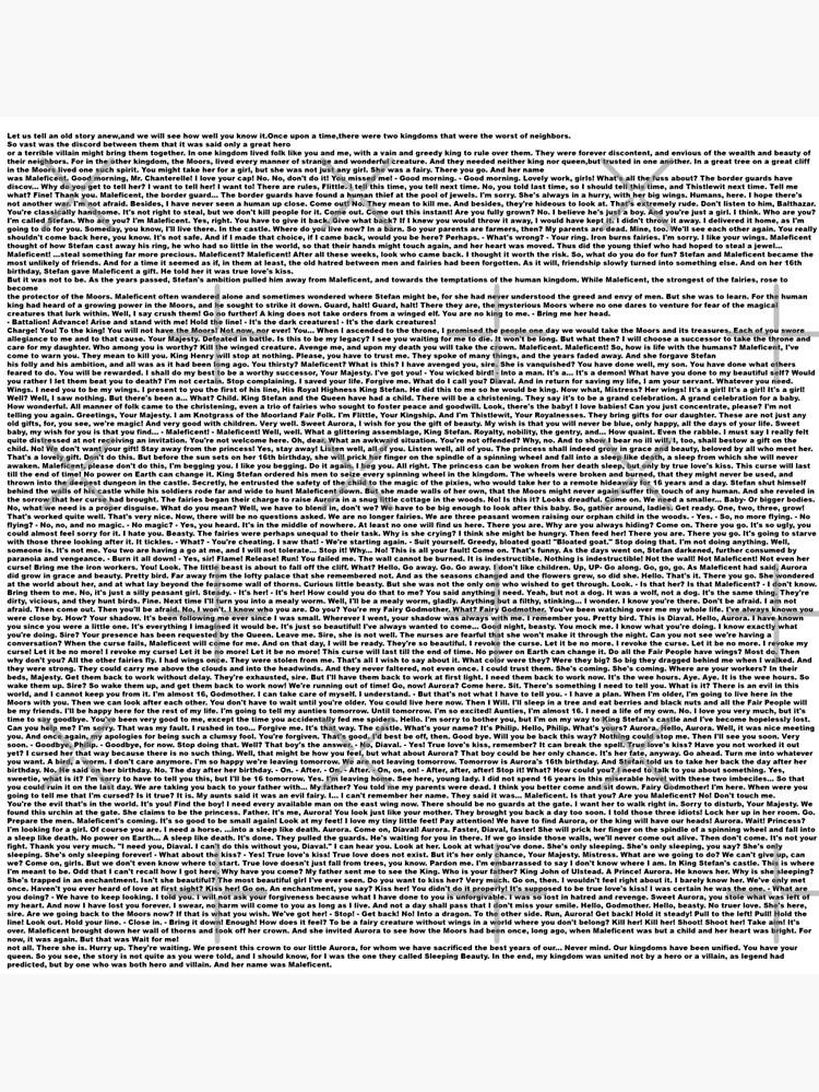 "maleficent 2014 whole script" Art Print for Sale by marisvi17 | Redbubble