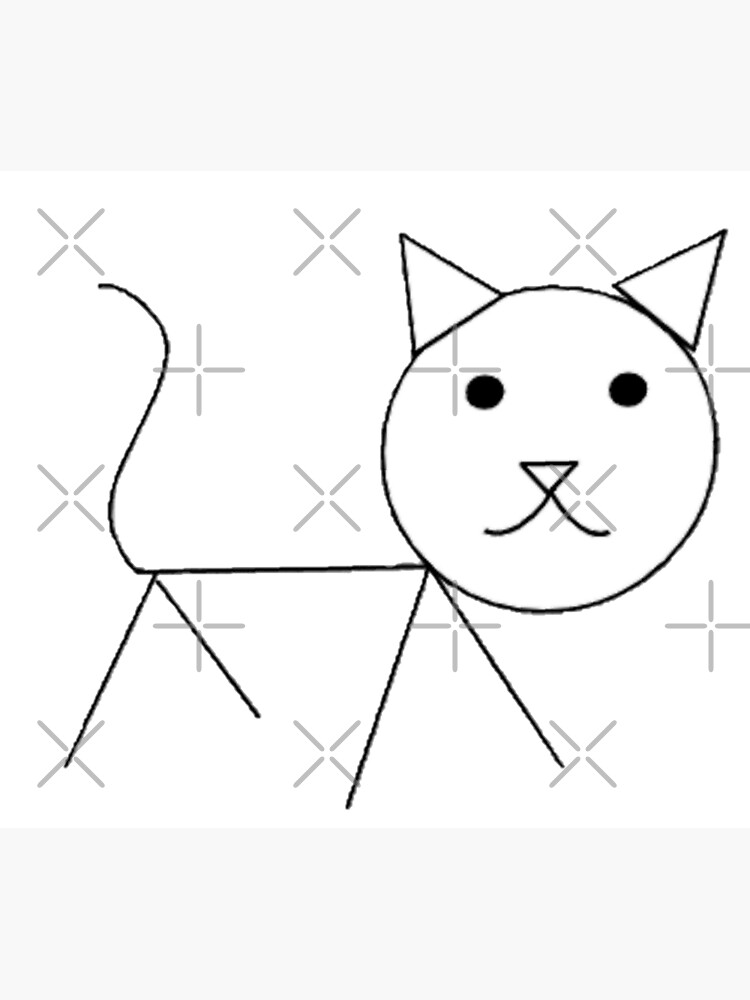 "Stick Figure Cat" Poster by Tumblestwo | Redbubble