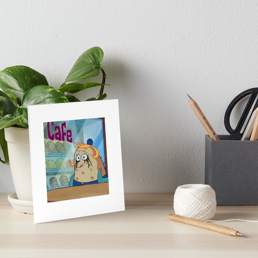 "mrs. puff crying meme" Art Board Print for Sale by itskalymydudes ...