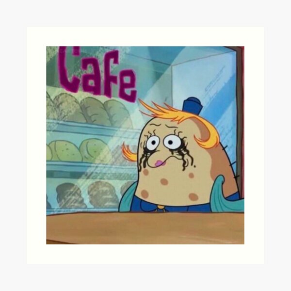 Mrs Puff Crying Meme Art Print For Sale By Itskalymydudes Redbubble