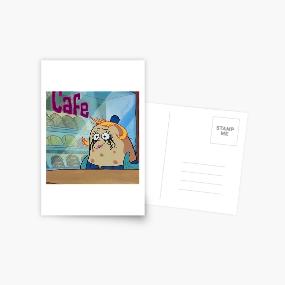 "mrs. puff crying meme" Postcard for Sale by itskalymydudes | Redbubble