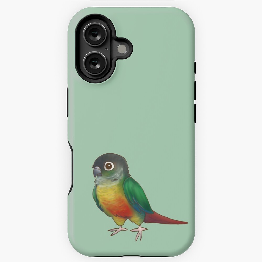 "Green Cheek Conure" Sticker for Sale by Devious-Monster | Redbubble