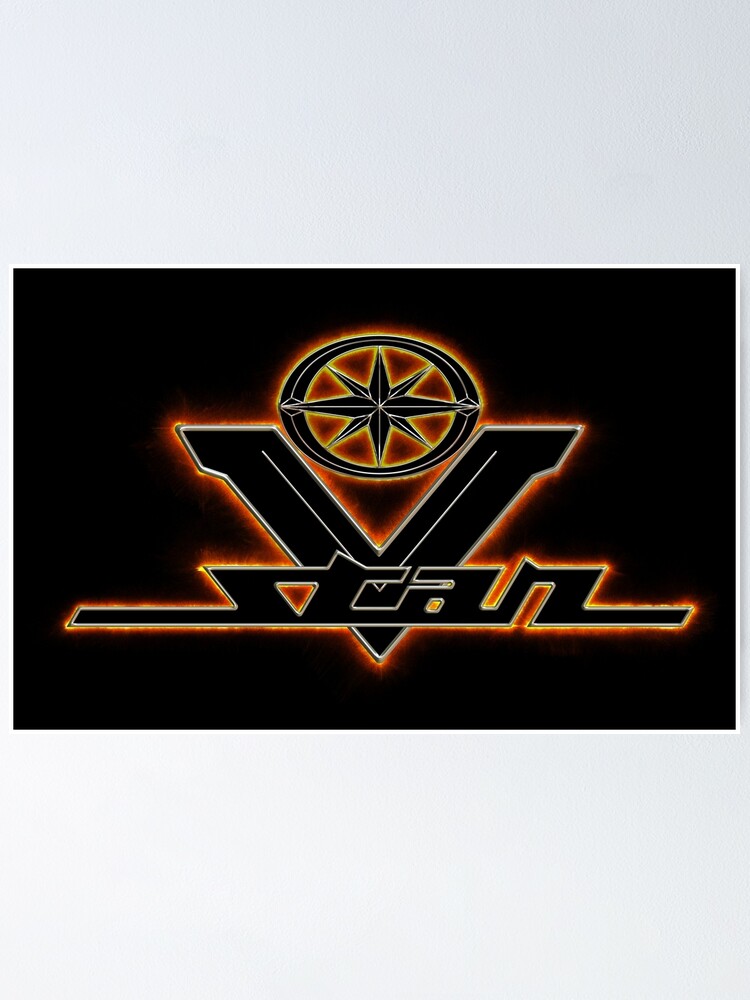 "V Star, V-Star 250, 650, 950, 1100, 1300 Logo Fire 1" Poster by ...