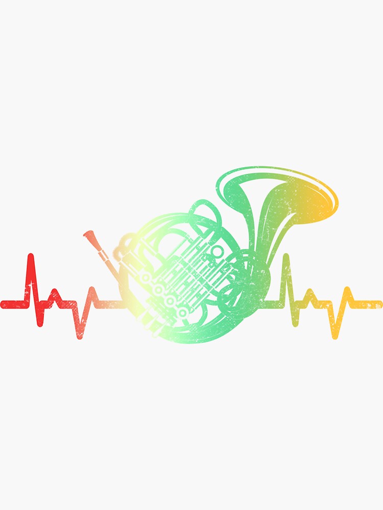 "french horn" Sticker by alwe-designs | Redbubble