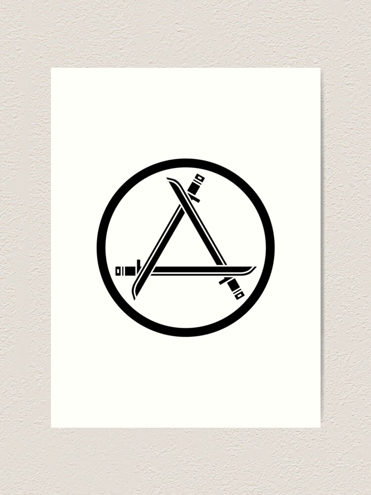 "Attack on Titan™ - Mikasa's Hizuru Nation Symbol [Black]" Art Print by ...