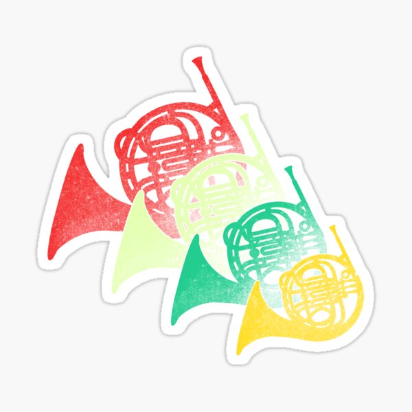 "french horn" Sticker for Sale by alwe-designs | Redbubble