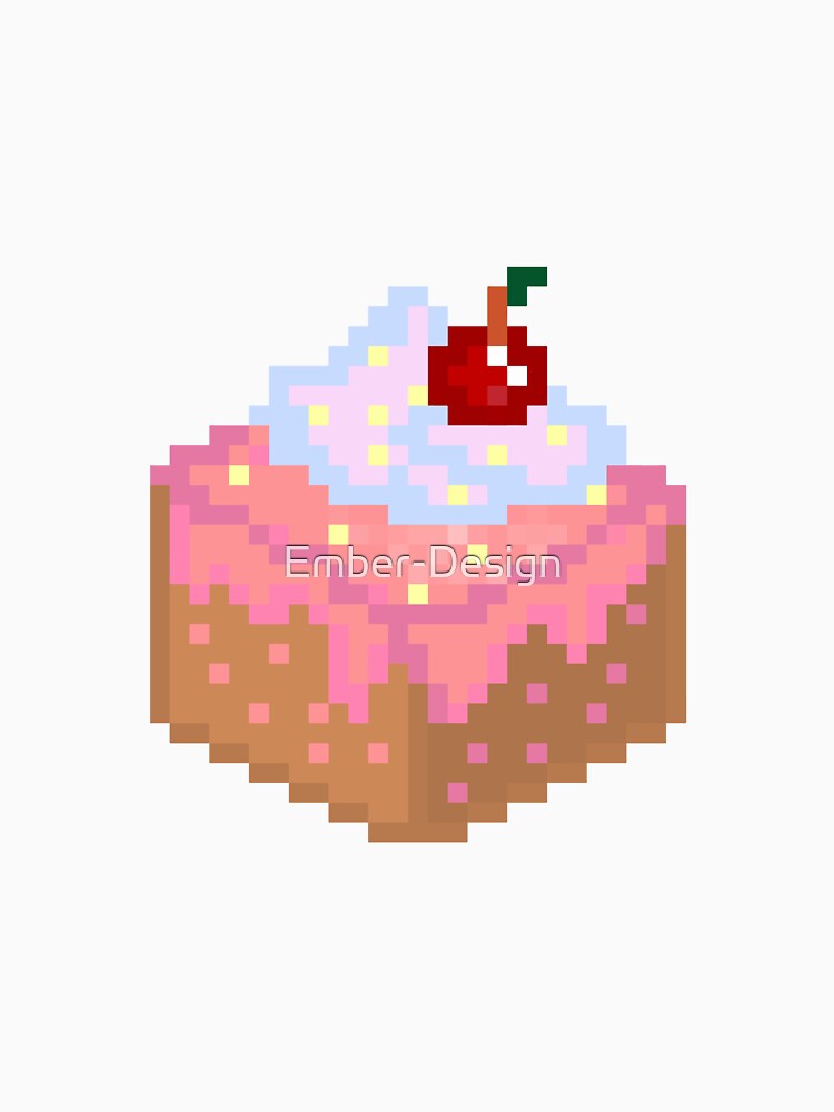 "Pixel Art Cake with Pastel Colors and Cherry" T-shirt for Sale by ...
